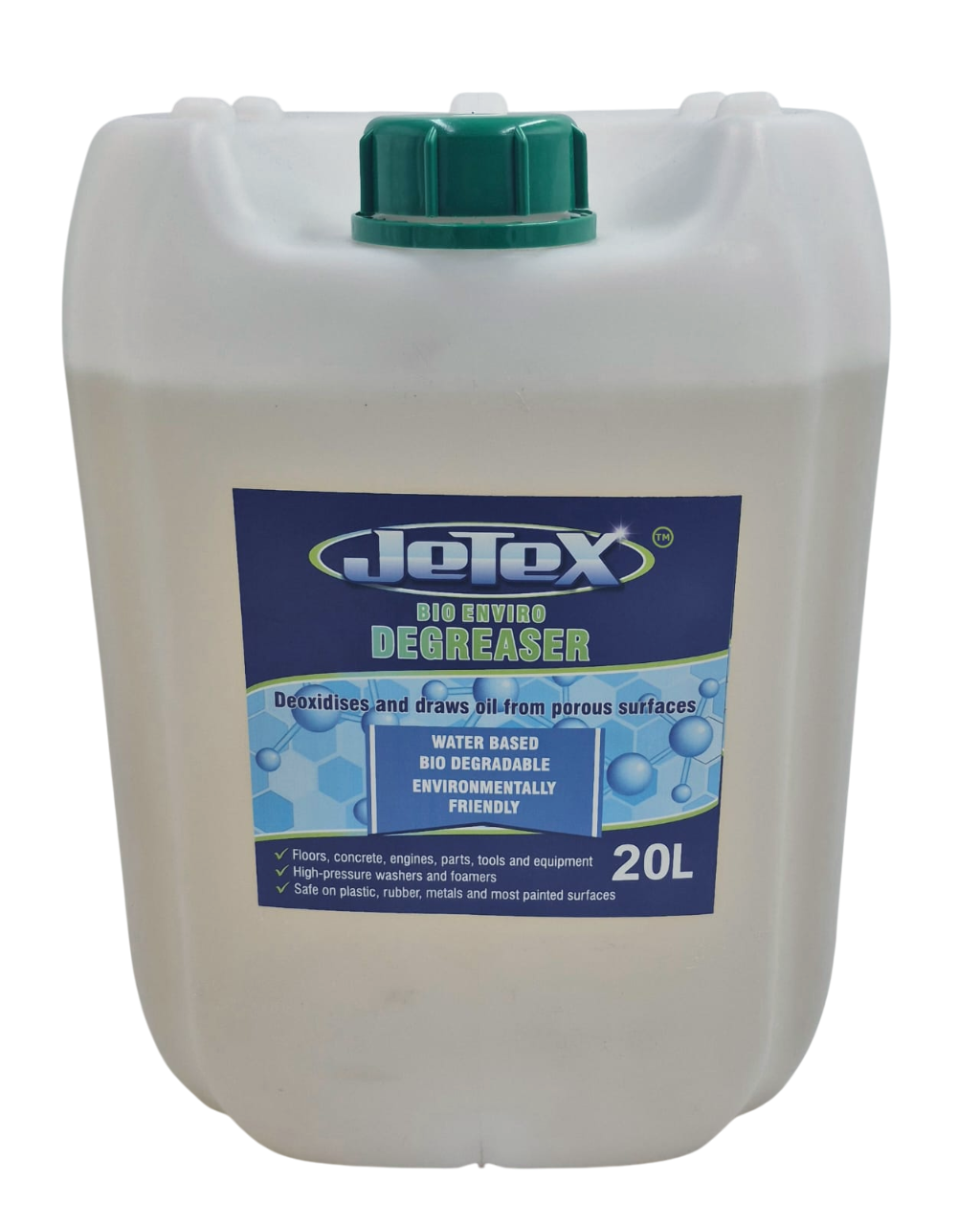 JeTeX Bio Degreaser – Deoxidises and draws oil from porous surfaces